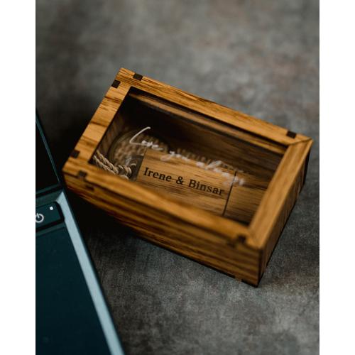 Jual Flashdisk Kayu 16GB + Kotak kayu Sliding Box Custom Design / Logo ...