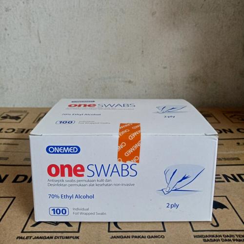 Jual OneMed One Swab Tisu Medis Steril Mengandung Alkohol 2 PLY Isi 100 ...