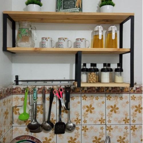Jual rak bumbu dapur kitchen set dan gantungan panci plus kayu - Kab ...