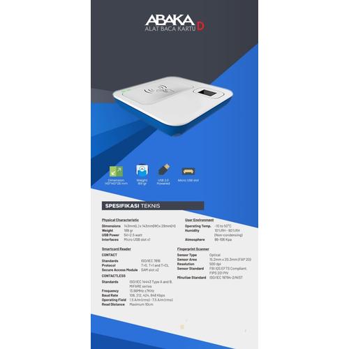 Jual EKTP Reader pembaca data KTP elektronik Smart card reader ABAKA D ...