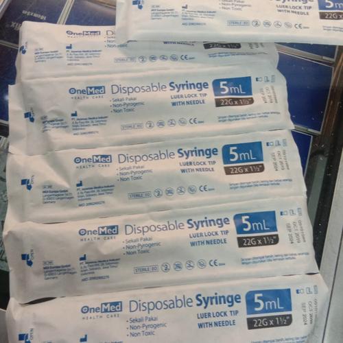 Jual Spuit Onemed 5 Cc SPUID One Med 5 CC Jarum Suntik 5 ml - Kota ...