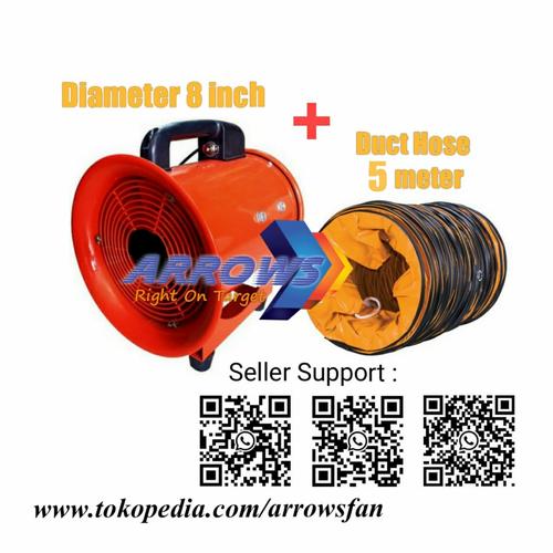 Jual Paket Portable Ventilator Blower 8 inch + Flexible Duct Hose 5 ...