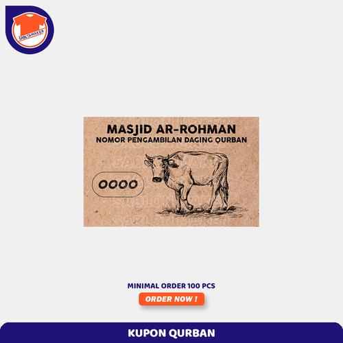 Jual Cetak Kupon Qurban Nomor Antrian Kurban Murah Kupon Daging Idul ...