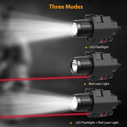Jual Senter Laser 2 In 1 200 Lumen Tactical LED Flashlight+Red Laser ...