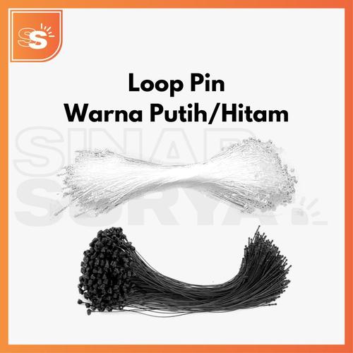 Jual Loop Pins / Lock Pins (Tali Hangtag) Isi 1000 pcs 5 Inch - Hitam ...