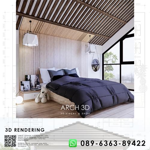 Jual Jasa Rendering 3D Interior Kamar Tidur - Jakarta Selatan - Arch3D Shop | Tokopedia