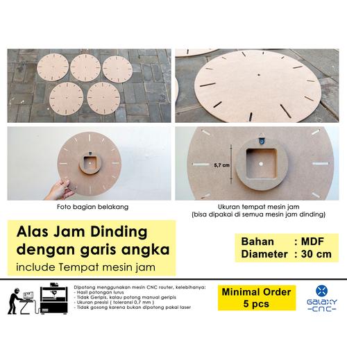 Jual Alas Jam dinding dengan garis angka + tempat mesin - Diameter 30 ...