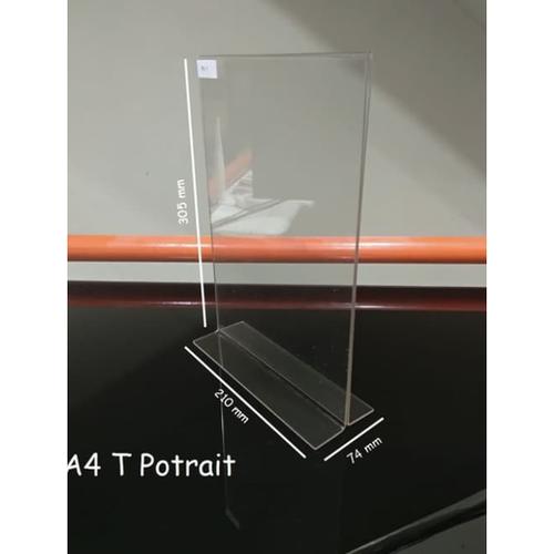 Promo Acrylic/Akrilik Brosur Stand A4 Series - A4 T Potrait - Jakarta ...