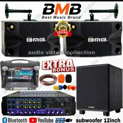 Jual PAKET LENGKAP KARAOKE SPEAKER BMB SUBWOOFER DUSENBREG 12 INCH ...