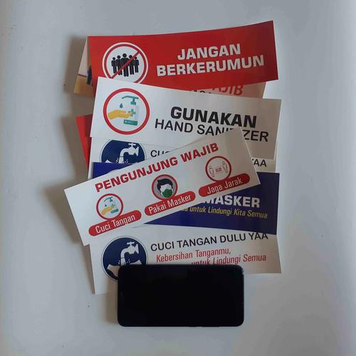 Jual Sticker Prokes New Normal - Cuci Tangan, Pakai Masker, dll ...