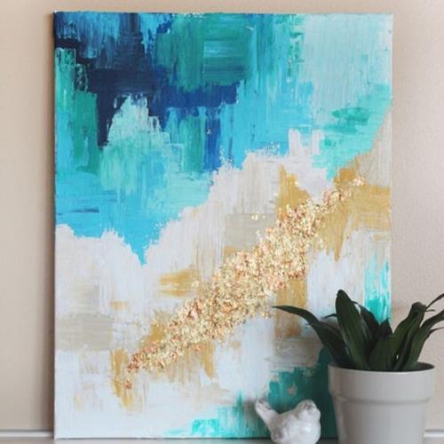 Jual lukisan abstrak blue art - Kab. Bandung - LENKA art painting ...