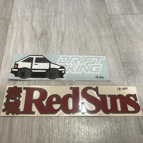 Jual sticker cutting red suns initial d drift king trueno ae 86 toyota ...