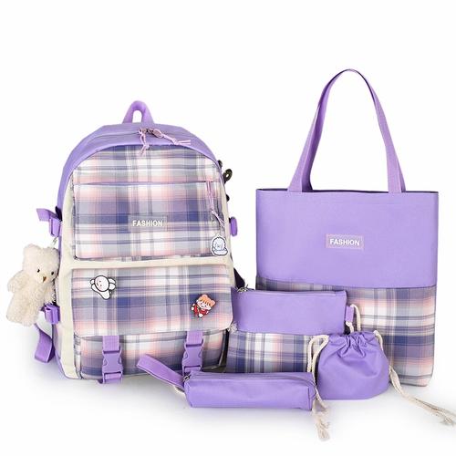Jual paket tas ransel anak set dompet pensil tote bag import LILAC 3140 ...