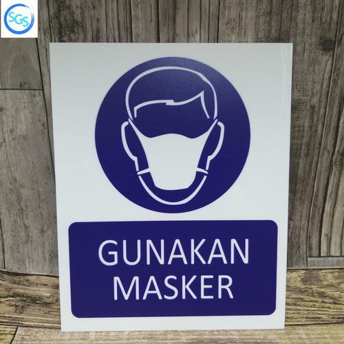 Jual Sign Gunakan Masker 25x20 Sign Board Akrilik UV Print - Jakarta ...