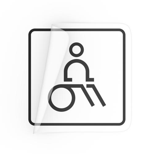Jual accessible area sign sticker - stiker disabilitas - wall sticker ...