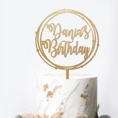 Jual Custom Topper Kue Round Hiasan Kue Akrilik Acrylic Cake Topper ...