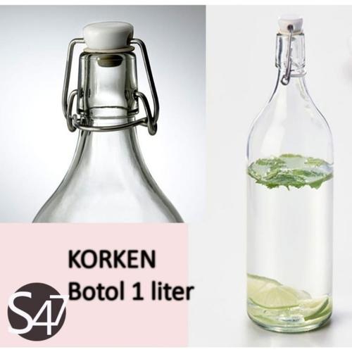 Jual Botol Minyak Goreng Kotak Kaca 1000ml / Botol + Tutup 1Liter ...