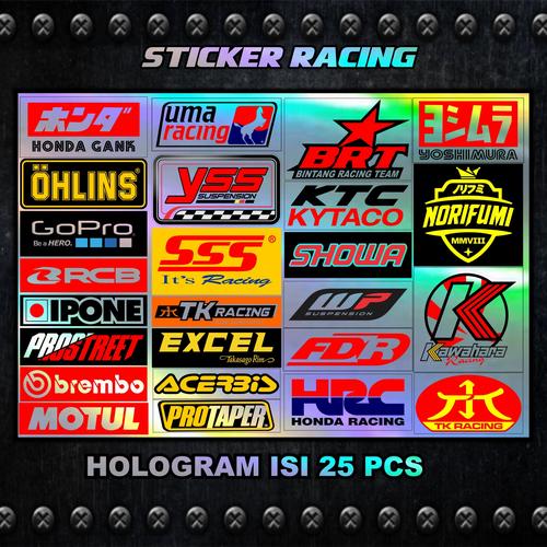 Jual STICKER RACING HOLOGRAM STIKER PACK / STIKER SPONSOR / STIKER ...