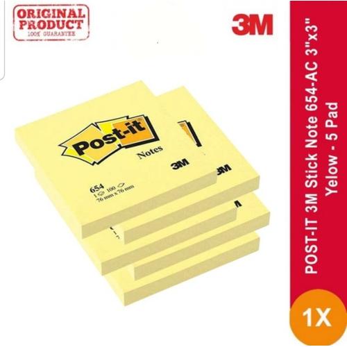Jual 3M Post It Medium 654 Yellow - Jakarta Barat - Cleaning equipment ...