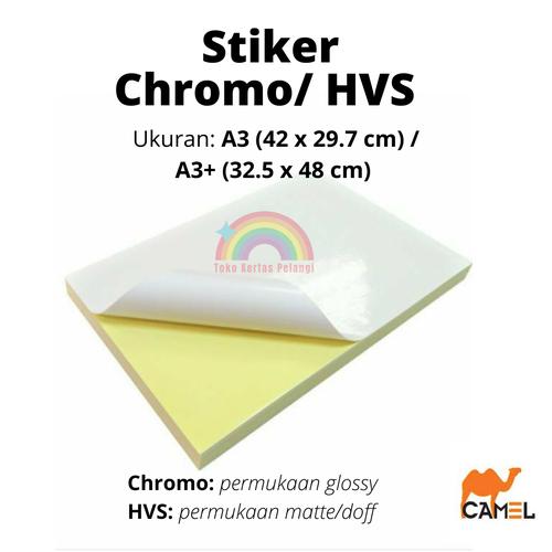Jual kertas Stiker Chromo (glossy)/ HVS (doff) ukuran A3 / A3 ...