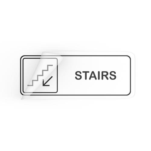 Jual stiker penanda tangga turun - wayfinding sticker - down stairs ...