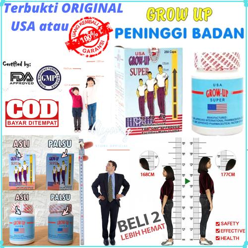 Promo [BELI 1 DAPAT 2] OBAT PENINGGI BADAN SUPER GROW UP USA TERBUKTI ...
