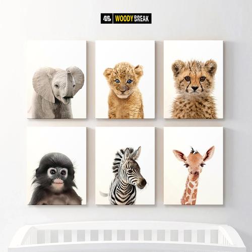 Jual Poster Baby Animal for Nursery Wall Art Decor Frame Bingkai - Kota ...