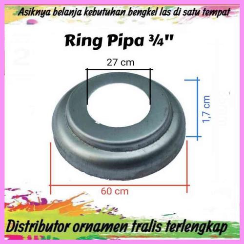 Jual ring pipa 3per4 inci tapak pipa 3/4 in ring cembung pipa - Kab ...