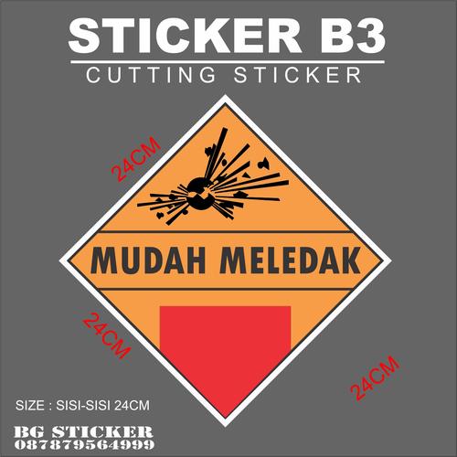 Jual CUTTING STICKER LOGO LIMBAH B3 UKURAN SISI 24CM - mudah meledak ...
