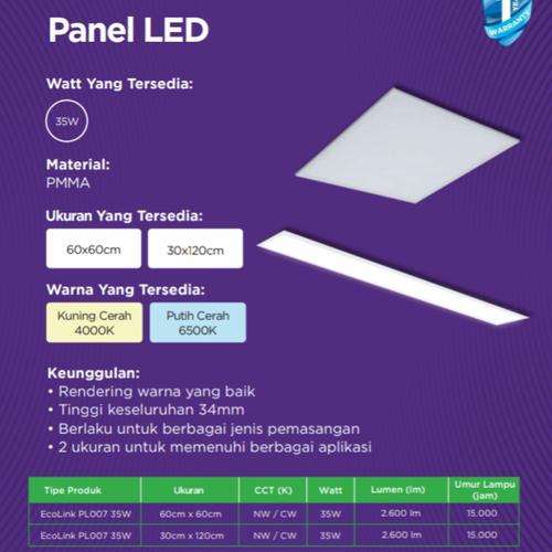 Jual Ecolink LED Panel - Putih, 35 Watt - Jakarta Barat - Mitra Sinergi ...
