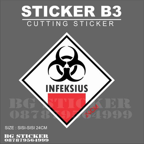 Jual CUTTING STICKER LOGO LIMBAH B3 UKURAN SISI 24CM - infeksius - Kab ...