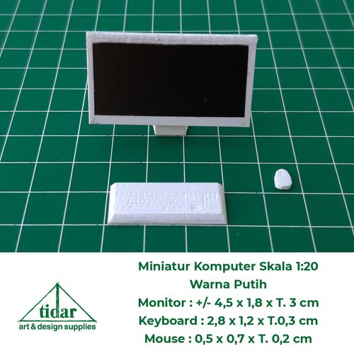 Jual MH - Miniatur Komputer PC - Monitor + Keyboard + Mouse Skala 1:20 ...