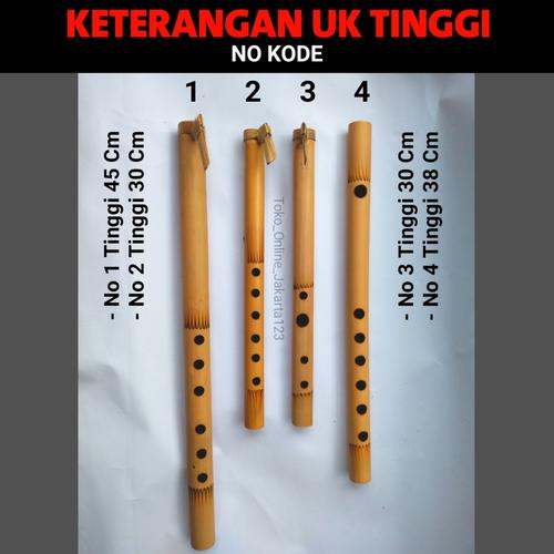 Jual Suling bambu dangdut Seruling bambu Sunda Lubang 6 panjang 45 cm ...