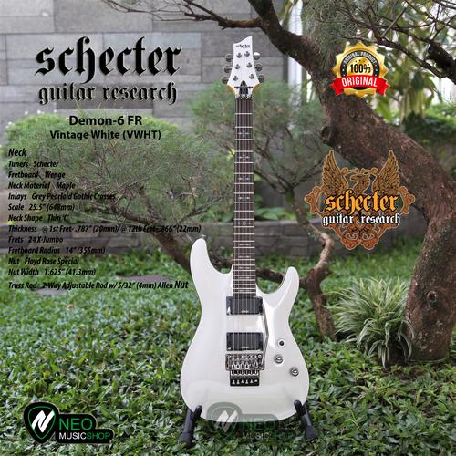 Jual SCHECTER Demon-6 FR Vintage White Floyd Rose Tremolo Electric ...