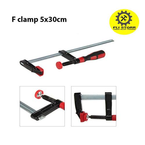 Jual F Clamp 5x30cm - F Klem Catok Premium Quality Rubber Handle ...