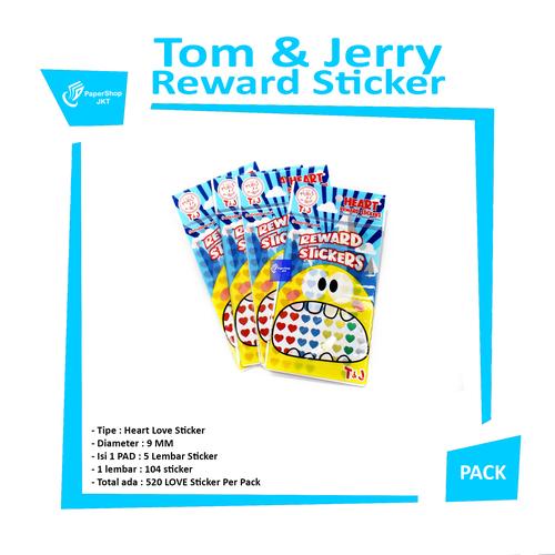 Jual HEART REWARD STICKER - Sticker Love / Hati - TOM and JERRY [ 1 Pad ...