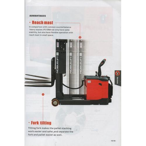 Jual Harga Distributor Reach Truck Stacker Brand NOBLELIFT Type PS 15 ...