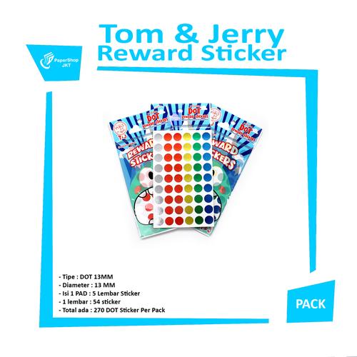 Jual TOM and JERRY - Sticler Label DOT - 13mm - REWARD STICKER - PAD ...