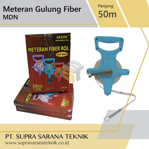 Jual Meteran Gulung 50 m / Fiber Rol 50 Meter / Alat Ukur Tancap ...