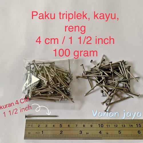 Jual Paku triplek kayu 4cm 1 1/2 inch Paku reng 4 cm 100gram - Kab ...