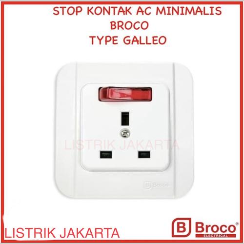 Jual BROCO STOP KONTAK AC GALLEO G155-55S SOCKET 3P 3PIN 3 PIN COLOKAN ...