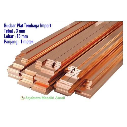 Jual Rail Copper 3x15 Busbar Plat Tembaga Tebal 3mm Lebar 15mm Panjang ...
