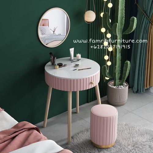 Jual Meja rias minimalis bulat mungil - Kab. Jepara - Famrih Furniture ...