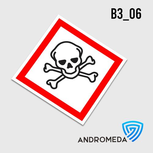 Jual Safety stiker Poster Label B3 GHS : Beracun (Toxic) - Kota Bandung ...