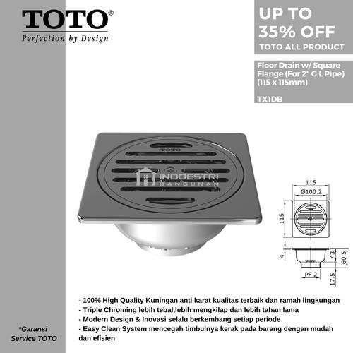 Jual Floor Drain TOTO TX1DB / Saringan Got TOTO TX1DB - Kab. Bogor - Indoestri Bangunan | Tokopedia