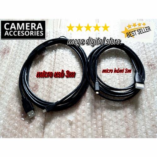 Jual PAKET KABEL MICRO HDMI +USB DATA FUJIFILM X A3 X A2 X A5 X A10 X ...