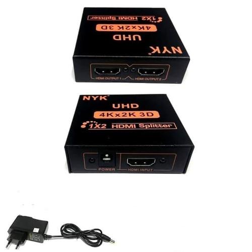 Jual Hdmi splitter nyk 2 port Uhd 4k 2k adapter - Hdtv 1 input to 2 ...