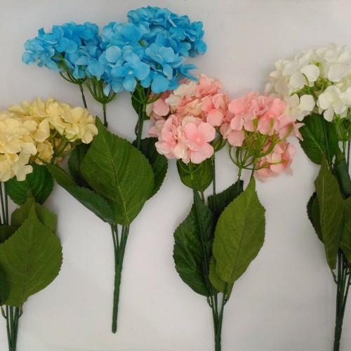 Jual Bunga Hortensia Cabang 5/Hidrangea Artificial/Bunga Dekor - Biru ...