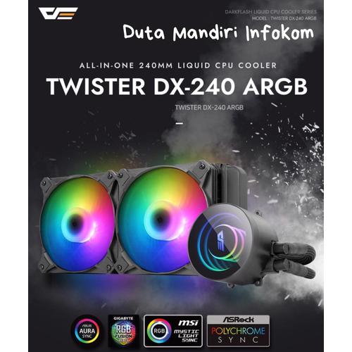Promo darkFlash Twister DX-240 V2 ARGB - AIO 240mm Liquid Cpu Cooler ...