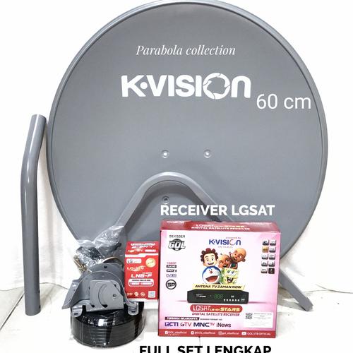 Jual Parabola Mini Kvision 60 cm Full Set Lengkap + 1 Pcs Receiver ...